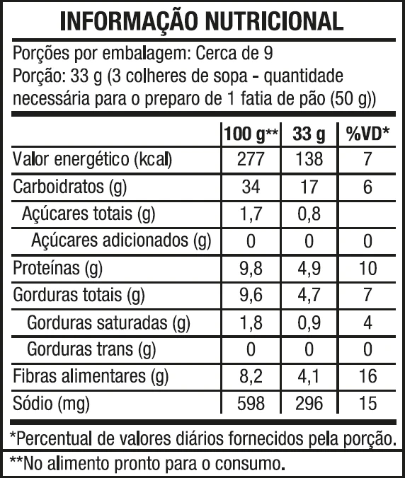 Mix Pão Natural Sem Glúten Frufruta 300G