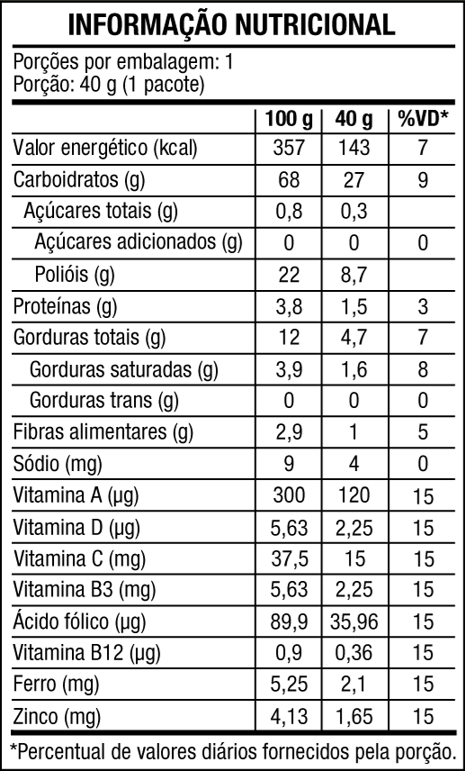 Biscoito Coco Moana Zero Açúcar Sem Glúten Disney 40G