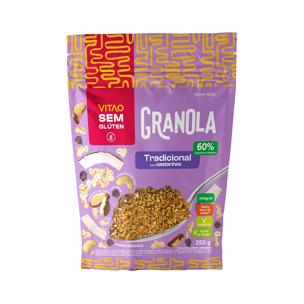 Kit Granola Tradicional Sem Glúten 250G - 4 Unidades